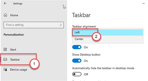 Windows 10 Taskbar Left Side
