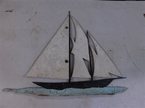 Lot Sheet Iron Sailboat Plaque