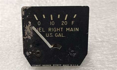 819477 Piper Aircraft Right Tank Fuel Quantity Cluster Gauge Indicator 21695
