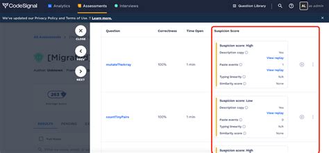 using suspicion score codesignal knowledge base