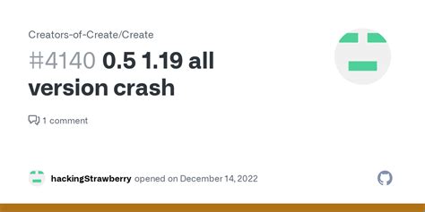 05 119 All Version Crash · Issue 4140 · Creators Of Createcreate