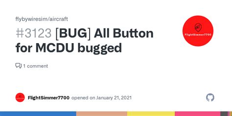 Bug All Button For Mcdu Bugged · Issue 3123 · Flybywiresimaircraft · Github