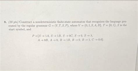 solved 8 20 pts construct a nondeterministic finite state