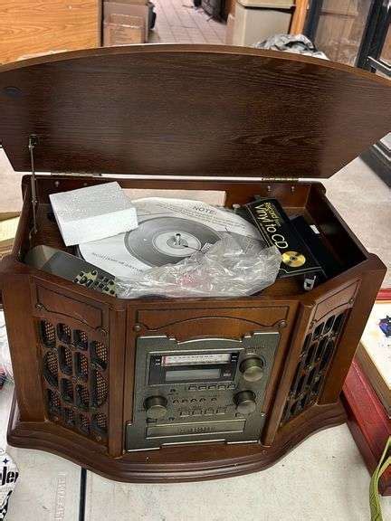 Wooden Music Center With Recordable Cd Player Never Used Isabell Auction