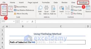 How To Browse For File Path Using Excel VBA Examples