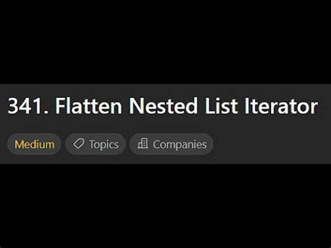 Leetcode Daily Oct Flatten Nested List Iterator Python 中文解說 YouTube