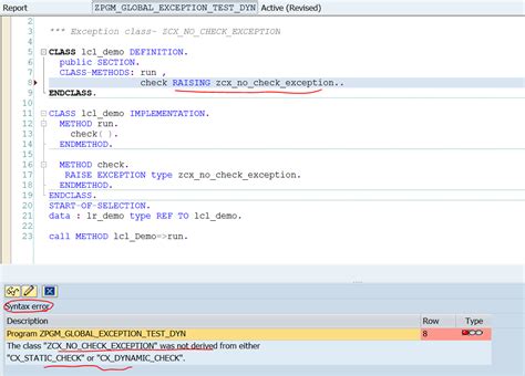 OO EXCEPTION CX NO CHECK SAPCODES
