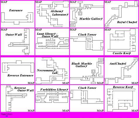 Castle Map Castlevania Symphony Of The Night Prototype