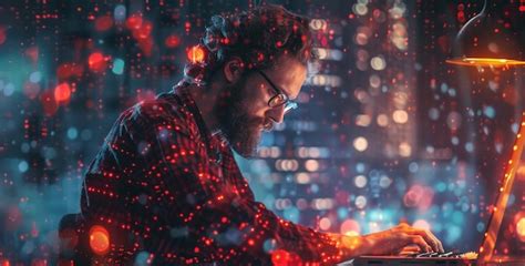 Premium Photo Programmer Coding On Laptop Computer At Night