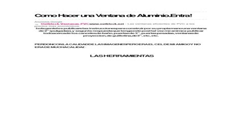 como hacer una ventana de aluminio [pdf document]