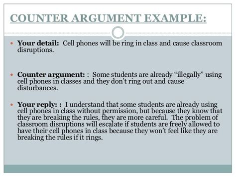 Counter Arguments