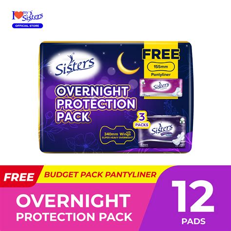3138 Sisters Promo Pack 3 Pcs Overnight 4`s Free 1 Pantyliner 20`s