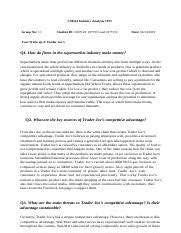 Trader Joe Case Study Docx CM543 Industry Analysis 1072 Group No 11 Babe ID 1067129