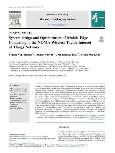 Pdf System Design And Optimization Of Mobile Edge Computing In The
