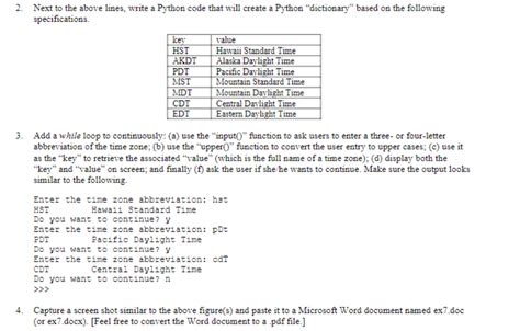 Solved Next To The Above Lines Write A Python Code That Chegg