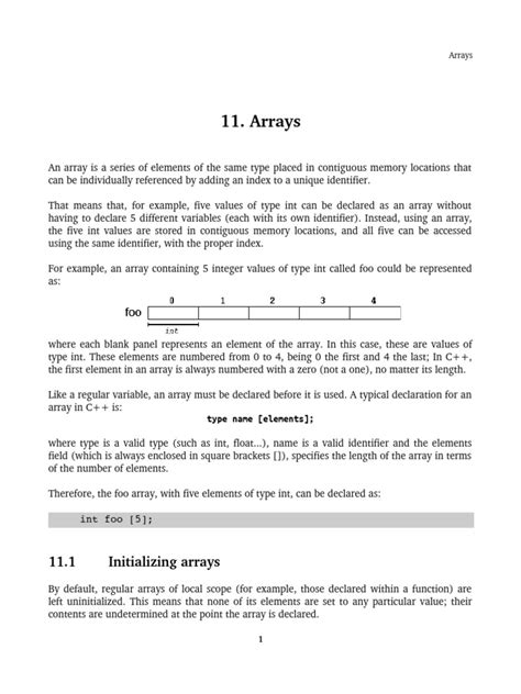 11.1 Initializing Arrays | PDF | Data Type | Variable (Computer Science)