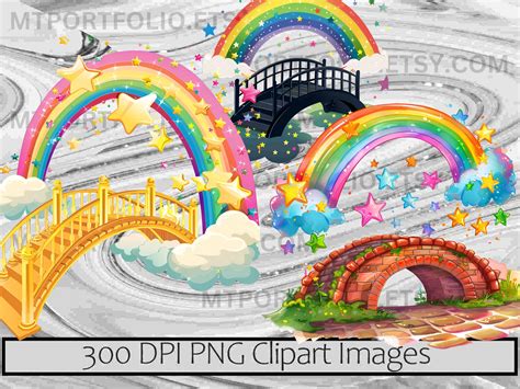 Rainbow Bridge Clipart Memorial Png Rainbow Arch Clipart Digital