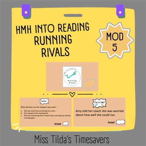 Running Rivals Quiz Grade 3 Hmh Into Reading Made By Teachers