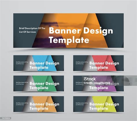 삼각형 교차 하는 요소와 사진에 대 한 공간을 가진 수평 블랙 웹 배너의 서식 파일 0명에 대한 스톡 벡터 아트 및 기타 이미지 0명 가리기 개념 Istock