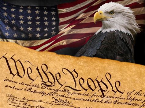 We The People Unites States Constitution American Flag Bald Eagle Photo