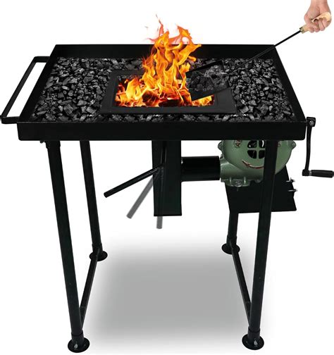 Simond Store Coal Forge Stand With Fire Pot And Hand Blower Blacksmith