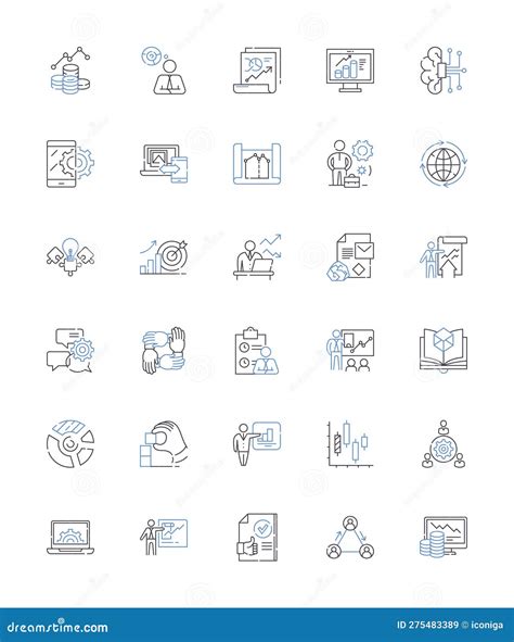 Cybersecurity Line Icons Collection Encryption Firewall Malware Virus Hackers Ransomware