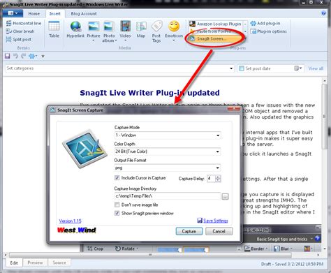 snagit live writer plug in updated rick strahl s web log