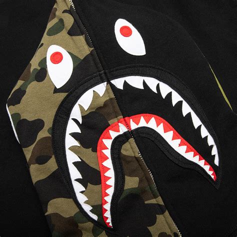 Shark Full Zip Hoodie Black Feature