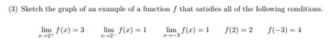 solved 3 sketch the graph of an example of a function f