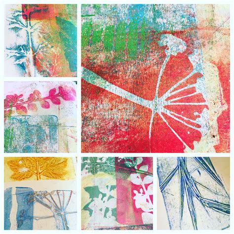 Fun With Nature And Gelli Plate Printing Simply Pick Leafs Grass And