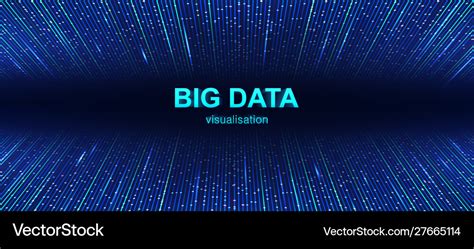 Colorful Big Data Visualization Background Vector Image