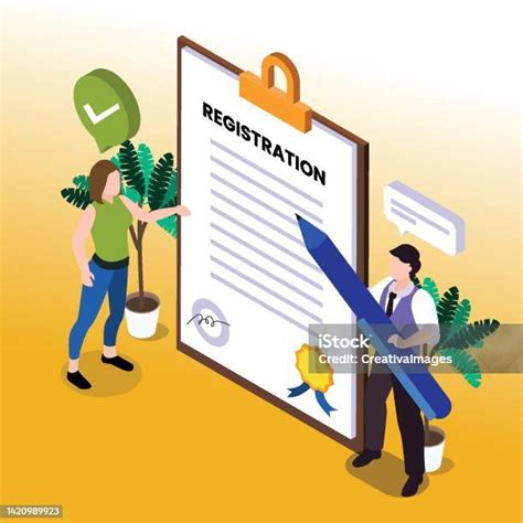 등록 양식 아이소메트릭 3d를 가진 사람들 계약서에 대한 스톡 벡터 아트 및 기타 이미지 계약서 계획 금융 Istock