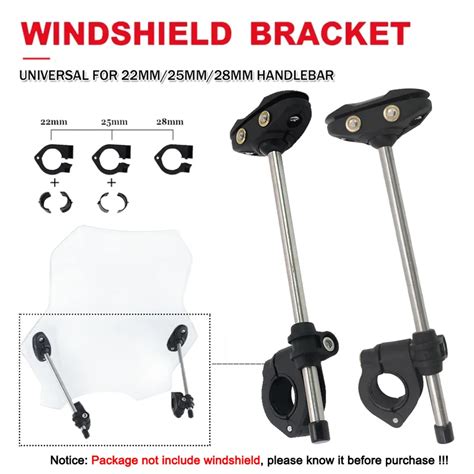 Motorcycle Universal Fairing Windscreen Windshield Mount Kit Bracket