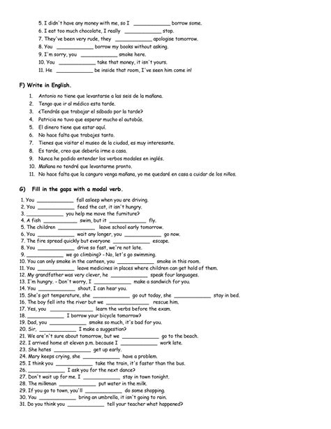 SOLUTION Modals Practise With Answers Studypool