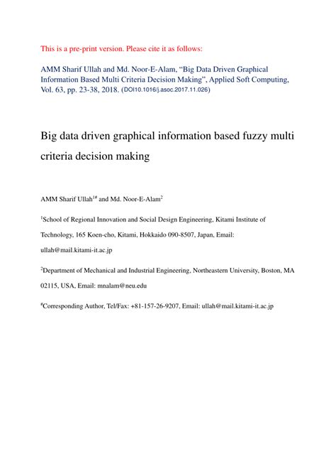 Pdf Big Data Driven Graphical Information Based Fuzzy Multi Criteria Decision Making