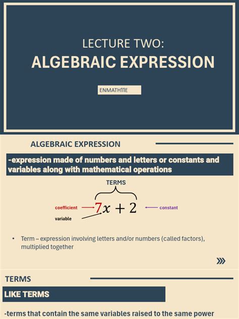 enmath11e lecture 2 algebraic expression pdf
