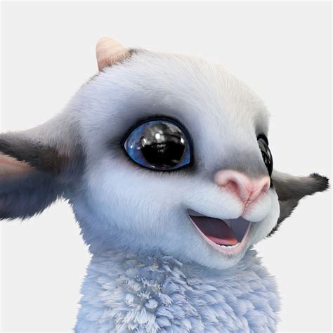 만화 양 포즈 3d 모델 59 c4d fbx 3ds dae obj free3d