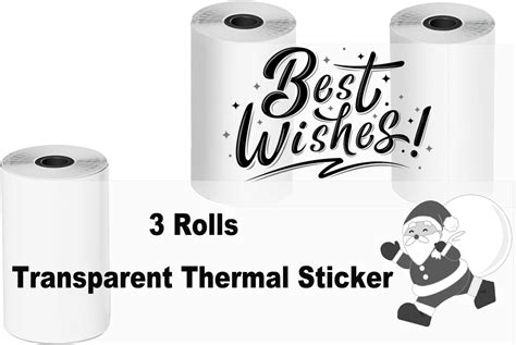 Amazon Com Transparent Self Adhesive Thermal Paper For Pocket Printer Thermal Printer Paper