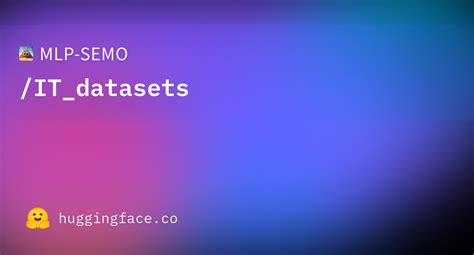 Mlp Semo It Datasets · Datasets At Hugging Face