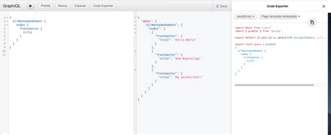 generate page code from graphiql · issue 14476 · gatsbyjs gatsby · github