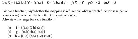 Solved Let X Y A B C Z A B C D E F XYg YZh XZ Chegg Com