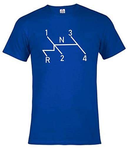 Retrovintage Vw Shift Pattern Tee Beetle Bug Bus Ghia Thing Type 3 M Blue