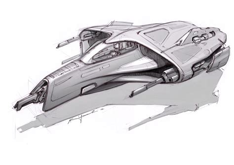 Spaceship Sketch At Explore Collection Of
