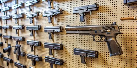 Self Defense Weapon On The Wall In Gun Shop Ai Created Content Stock