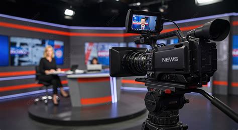 라이브 뉴스 스튜디오의 프로 Tv 카메라 캡처 방송 실시간 뉴스 방송 프로 Tv 카메라 뉴스 스튜디오 설정 배경 일러스트 및 사진 무료 다운로드 Pngtree