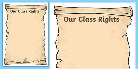 Our Class Rights Template