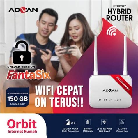 Jual Modem Wifi Advan Cpe Router Start Mifi 2 Antena Free Tsel Orbit 150gb Shopee Indonesia