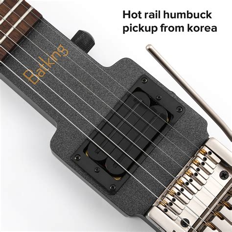 Travel Electric Guitar Headless 6 String Guitar One Piece Canada Maple