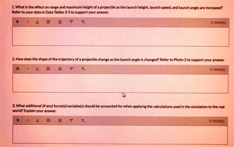 solved what is the effect on range and maximum height of a projectile