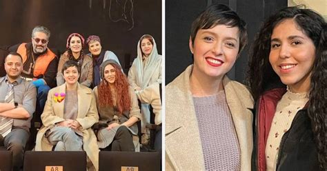 ترانه علیدوستی بدون حجاب اجباری در پشت صحنه تئاتری در تهران ایران